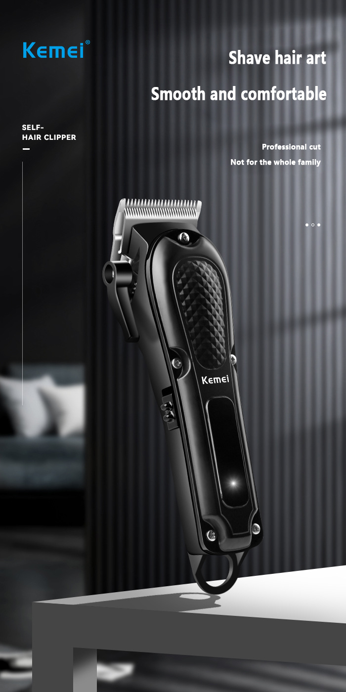 Kemei KM-1071 Electric Hair Clipper UBS Rechargeable Cordless Beard Trimmer Men Powerful ...