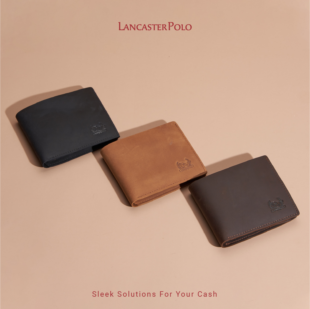 Lancaster Polo Full Grain Crazy Horse Leather Bifold Money Clip Short ...