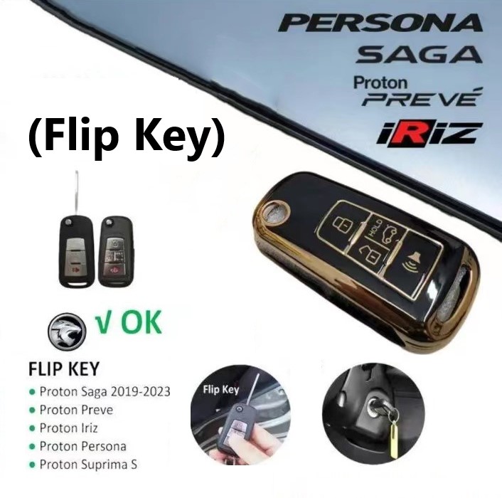 Proton Key Cover Chrome Reflection TPU Car Key Remote Casing Sarung ...