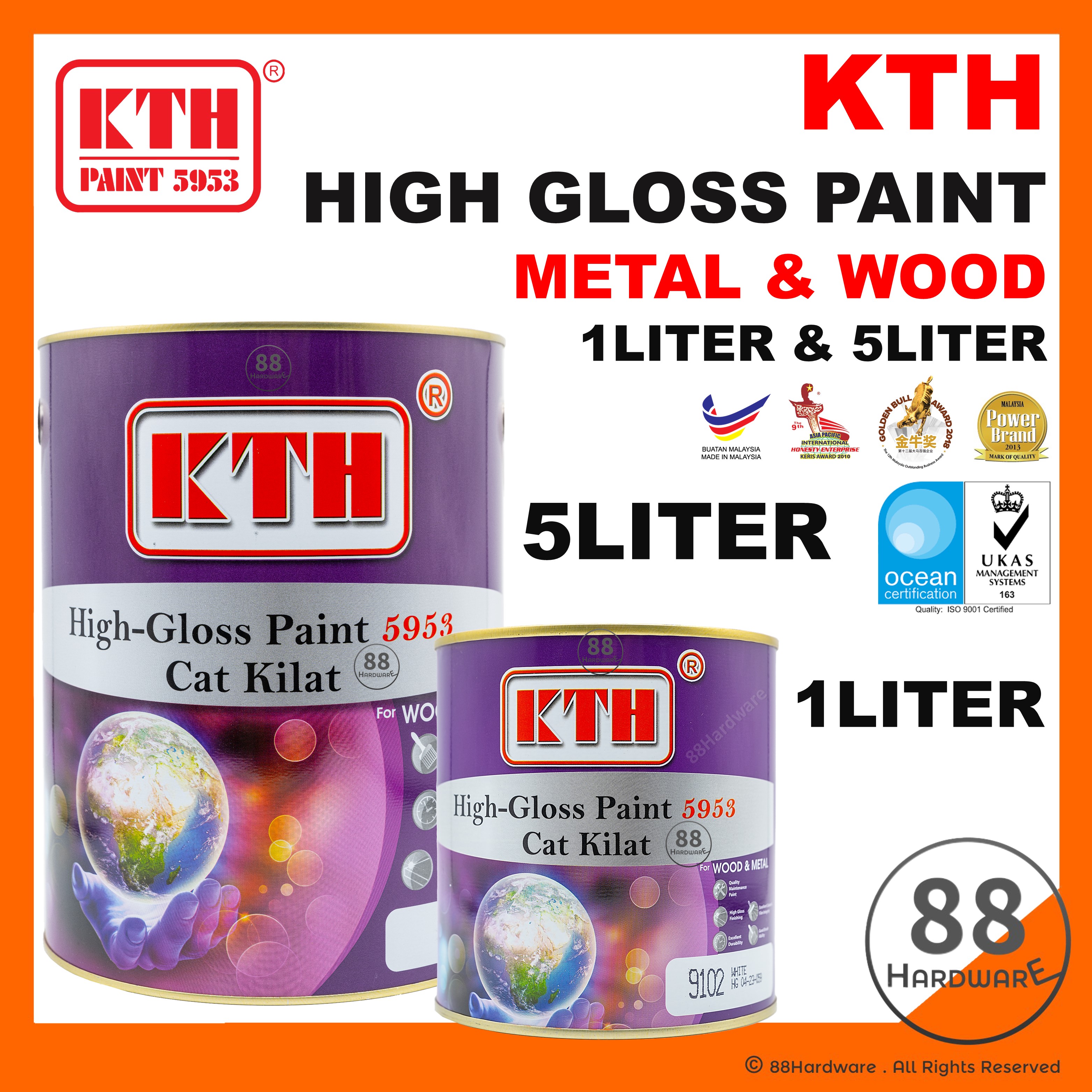 【FAST DRY】5L KTH 5953 K-996 cat kayu kilat / cat minyak kayu / wood ...