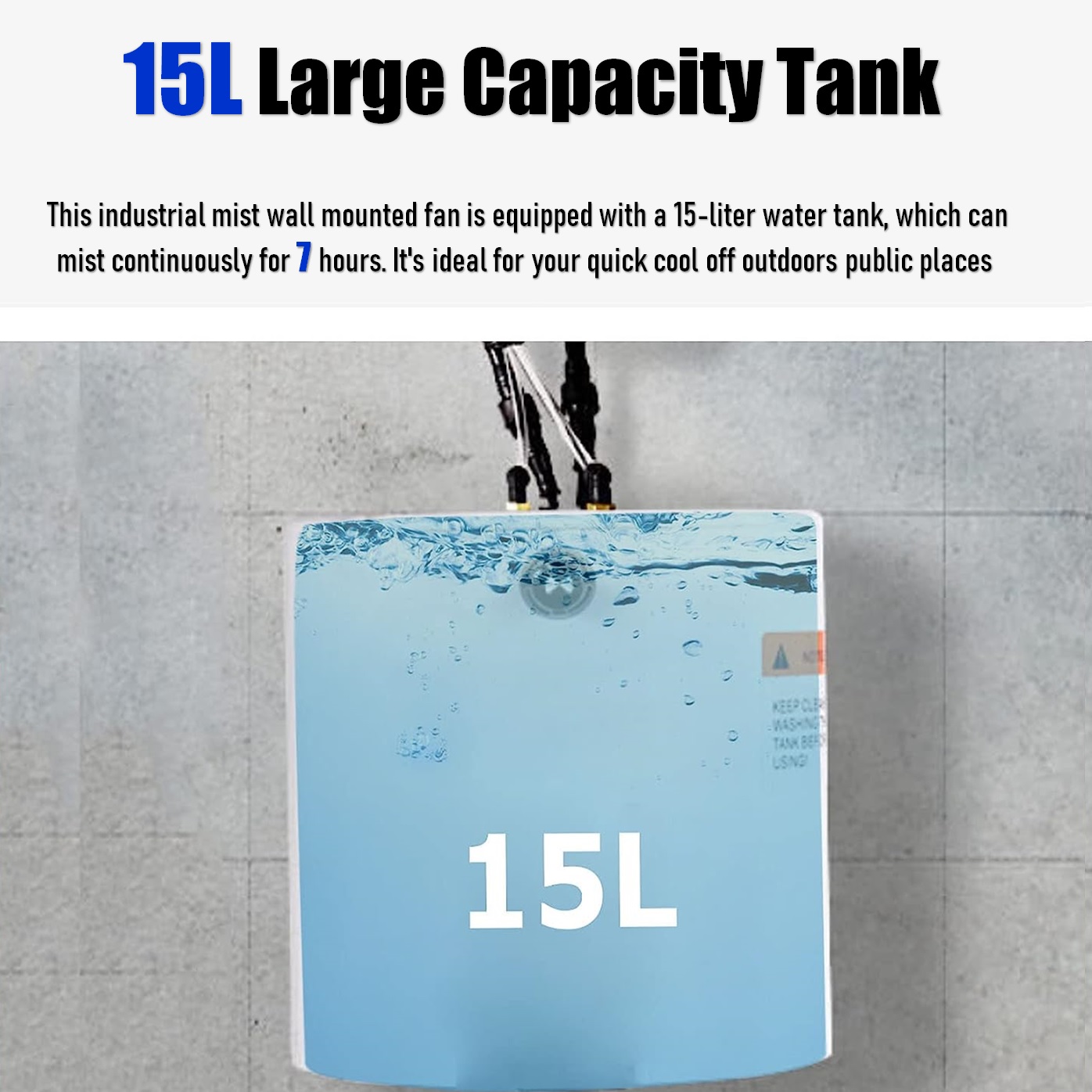 30"/26" Industrial Wall Mounted Mist Fan Auto Refill Water Atomization ...