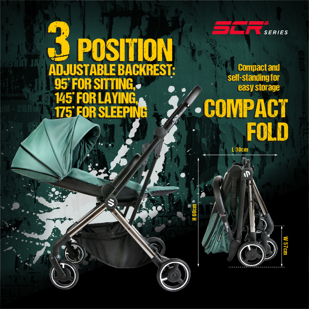 Sweet Cherry SCR Series Portable Compact Easy Folding 360 Rotation Baby ...