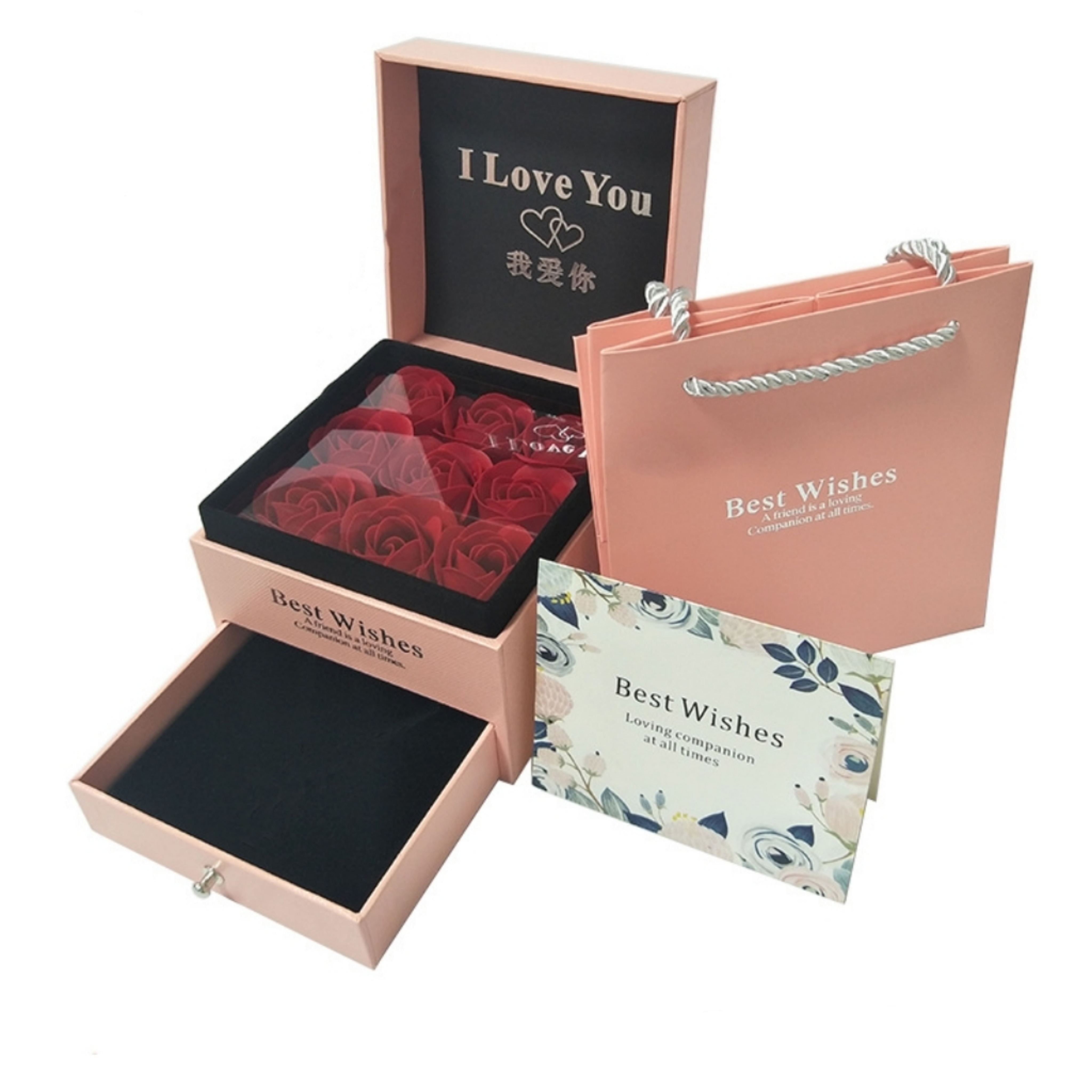Rose Box Necklace Box Jewelry Box Flower Box Gift Anniversary Gift ...