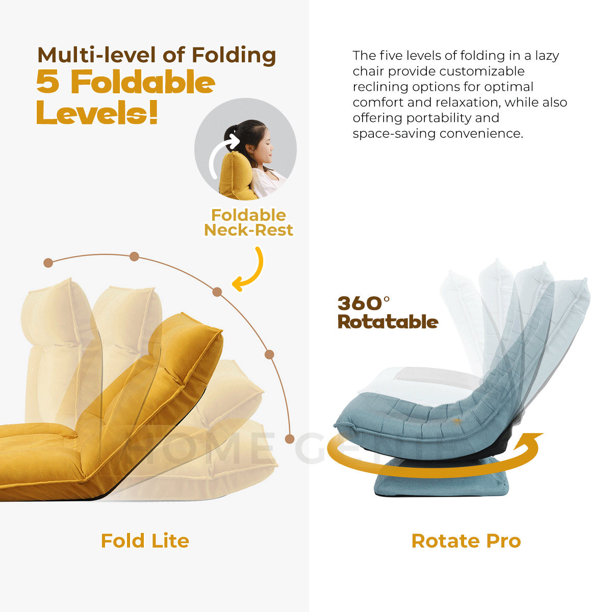 Rotatable Moon Shape/Lazy Chair/Lazy Sofa/Ergonomic Sofa Chair with ...