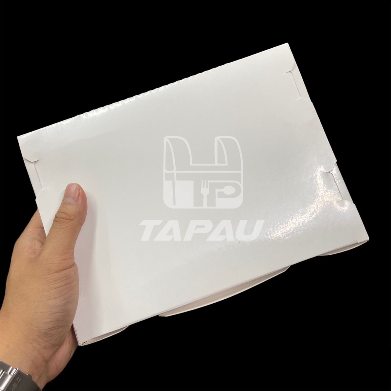 TAPAU - 3 Compartment Paper Lunch Box [ 40pcs +- ] / Bento Box / Food ...