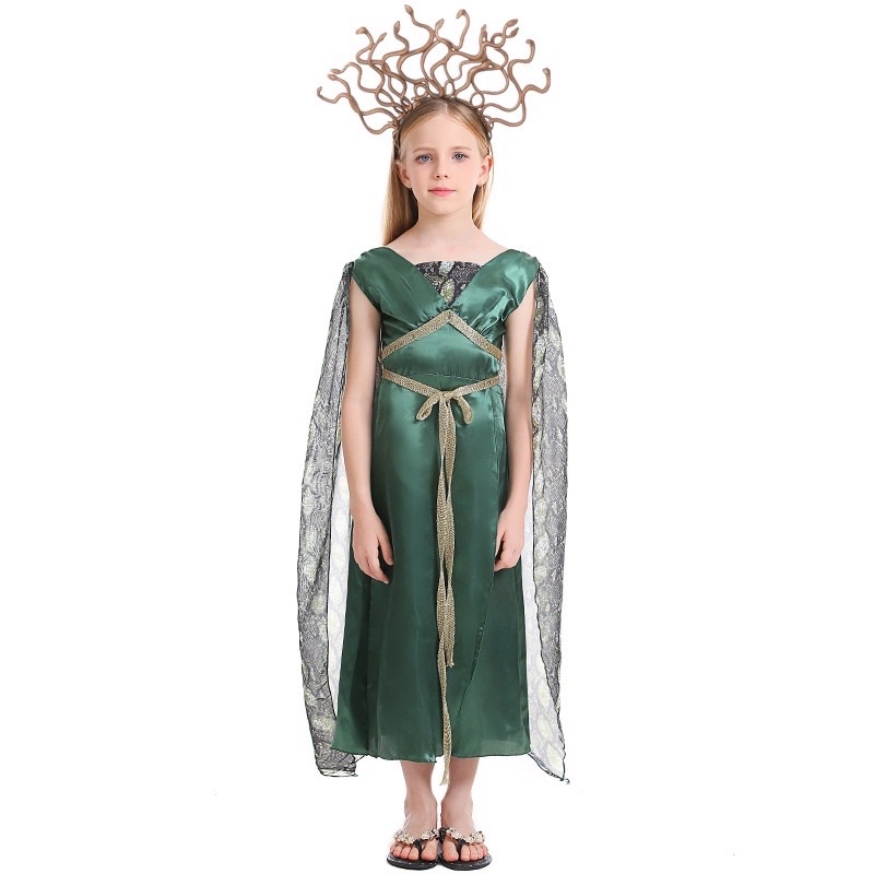 MYLITTLELASS Greek Mythology Green Gorgon Medusa Horror Halloween Dress ...