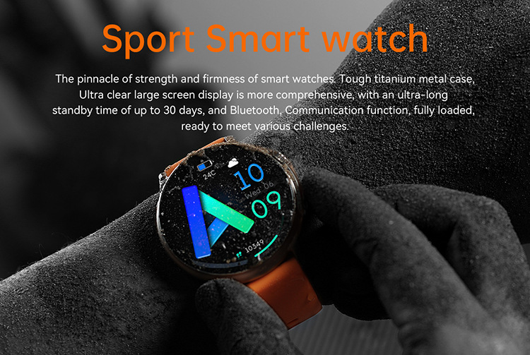 K58 AMOLED Smart Watch Men Siri Voice Assistant BT Call Rotate Button ...