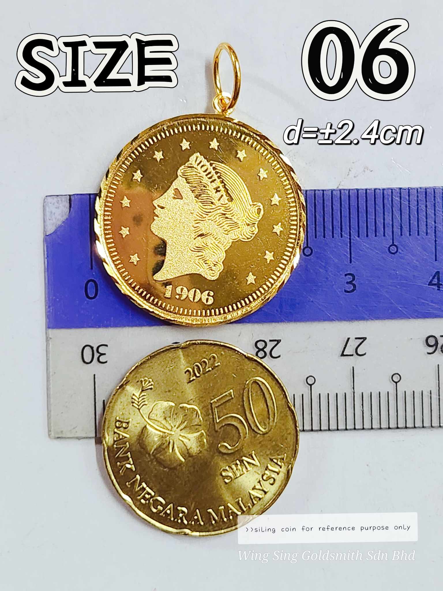 Wing Sing Loket Queen Permaisuri Ratu Bajet Fesyen Emas 916 / 916 Gold ...