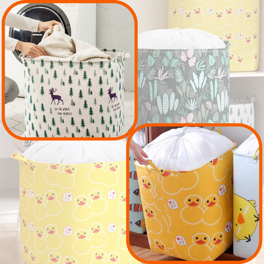 100L / 140L Foldable Laundry Basket Bakul Baju Kotor Organizer Clothes ...