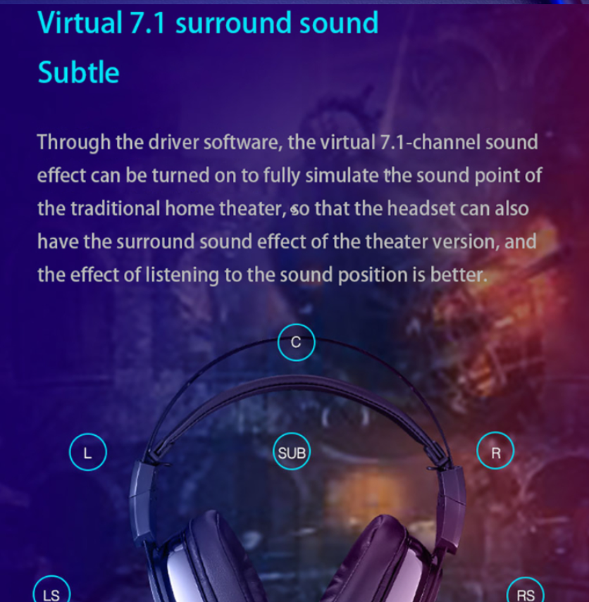 Rapoo VH710 Vpro Virtual 7.1 Channels Gaming Headset / Gaming Headphone ...