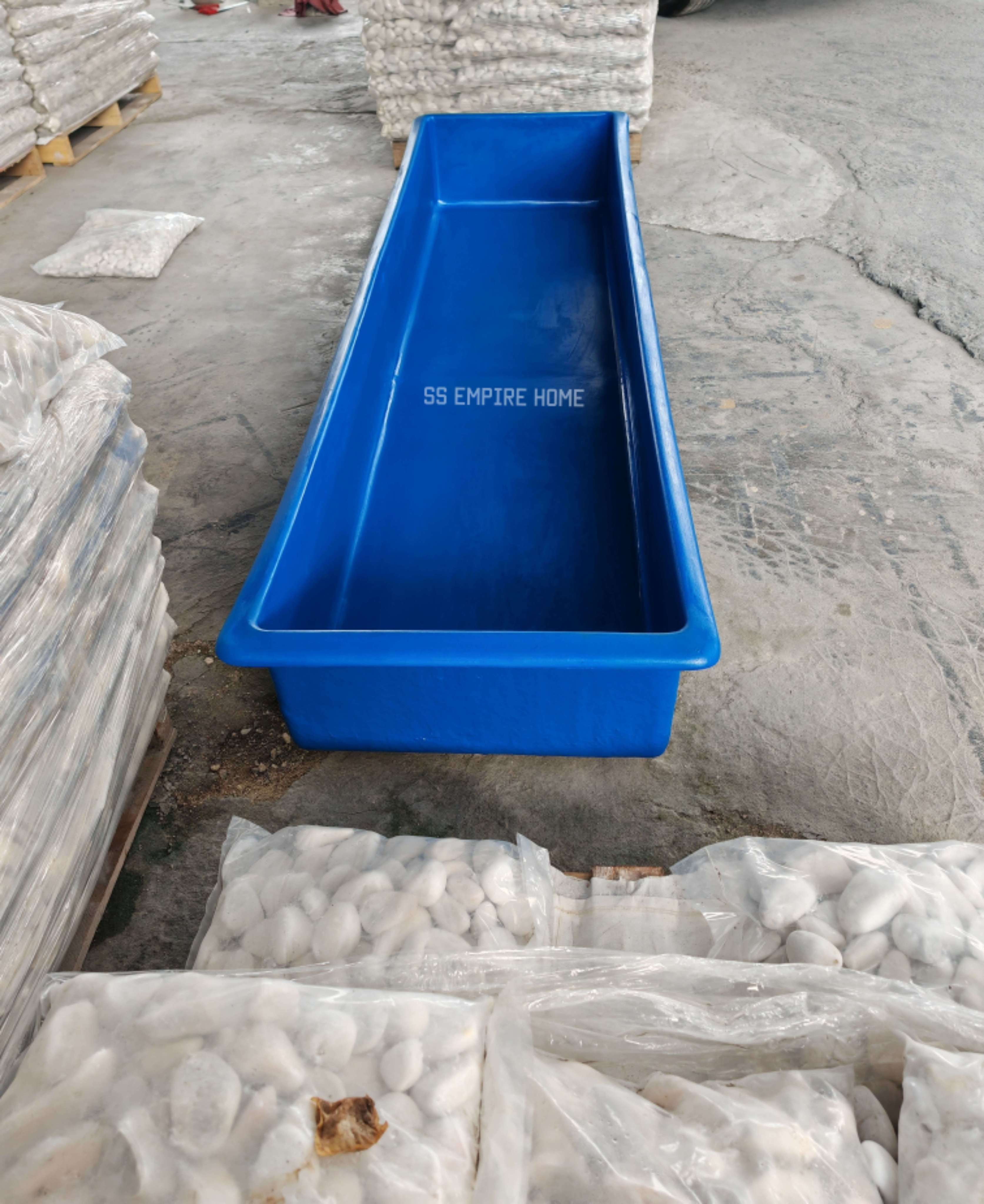 NEX 8 x2x1 Blue Fiberglass Fish Tank Water Pond Aquarium Heavy Duty ...