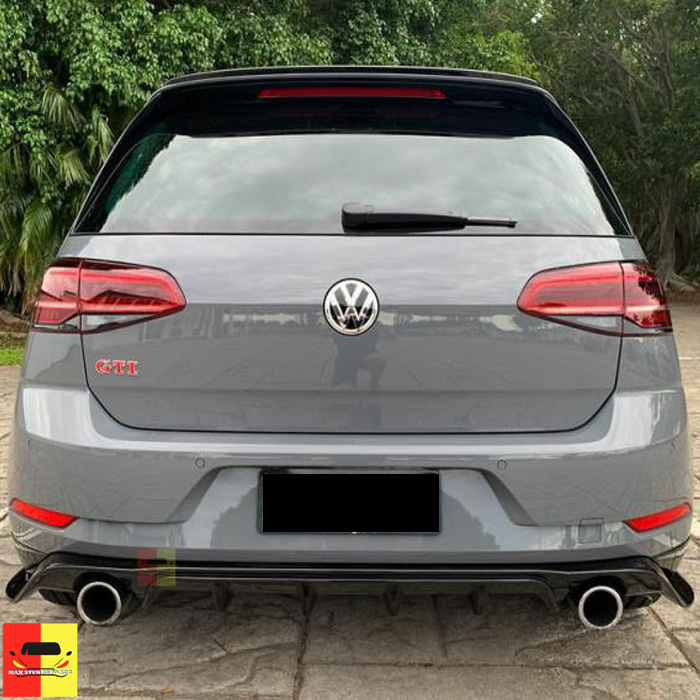 VOLKSWAGEN GOLF MK7.5 R R LINE GTI TSI TCR REAR DIFFUSER BUMPER SKIRT ...