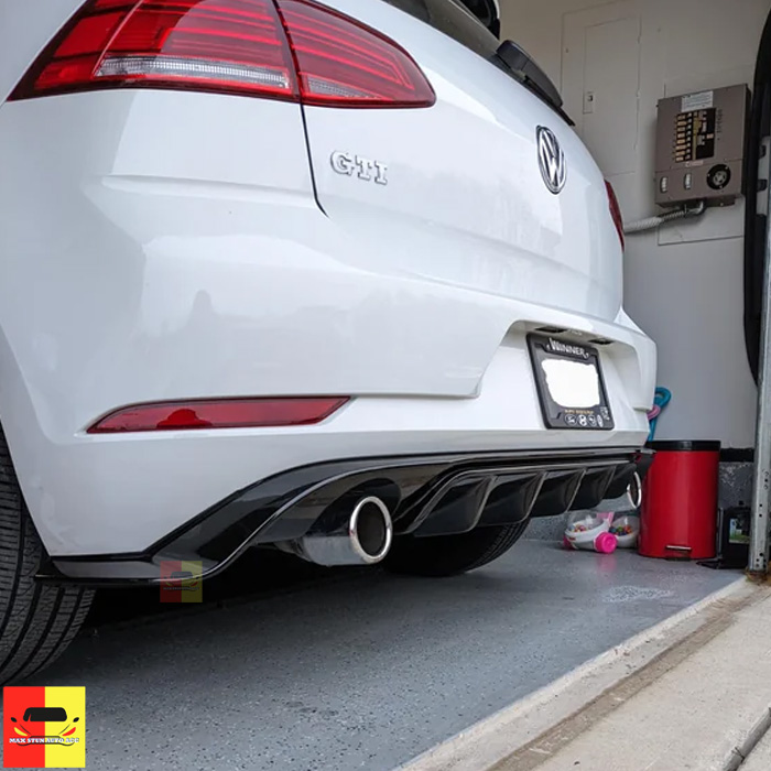 VOLKSWAGEN GOLF MK7.5 R R LINE GTI TSI TCR REAR DIFFUSER BUMPER SKIRT ...