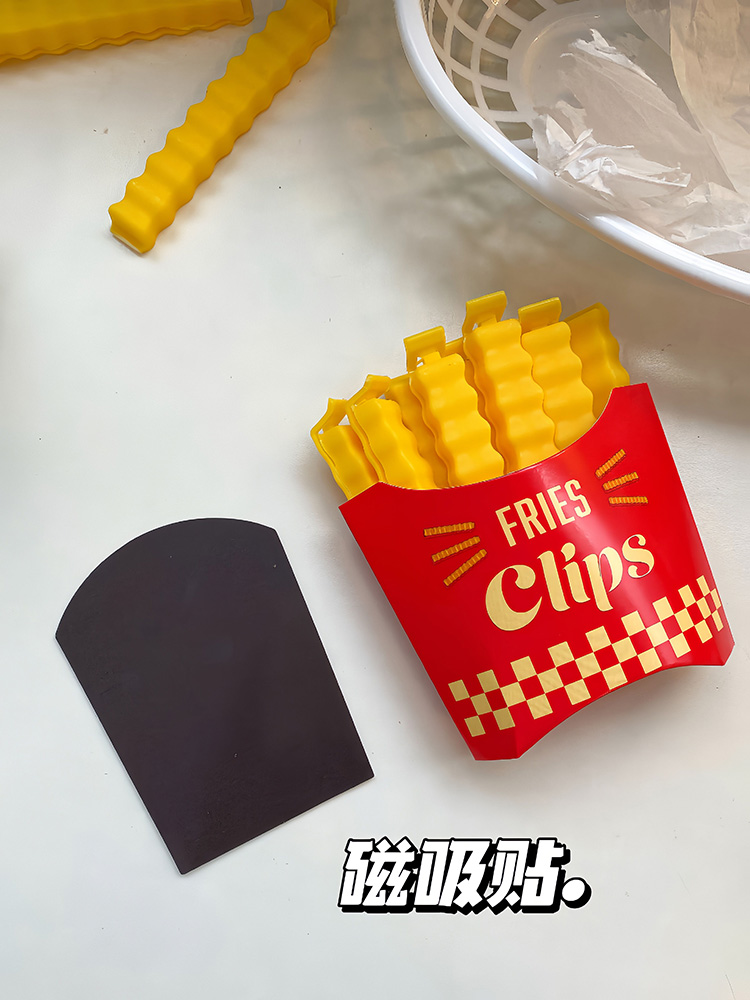 12 Pcs Food Bag Storage Clip Creative French Fries Sealing Clip ...