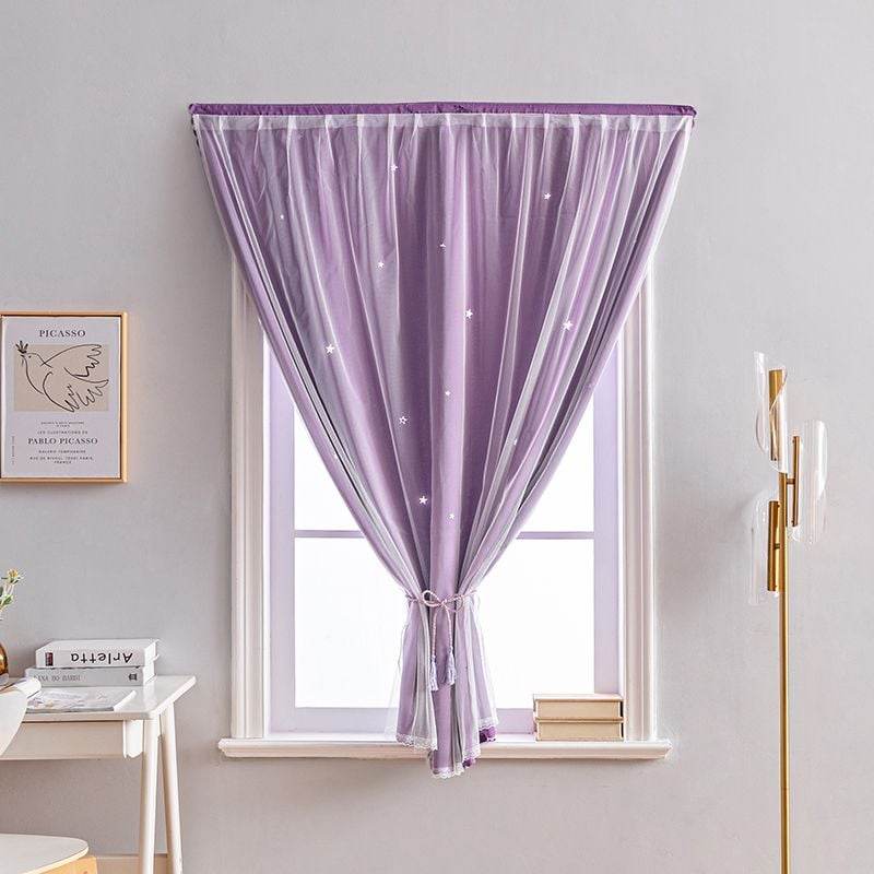 Self-adhesive Window Curtain Bedroom Curtain Blackout Curtains Paste ...