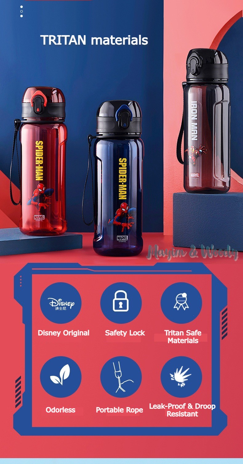 Disney Marvel Series 600ml Kids Direct Drink Water Bottle BPA Free ...