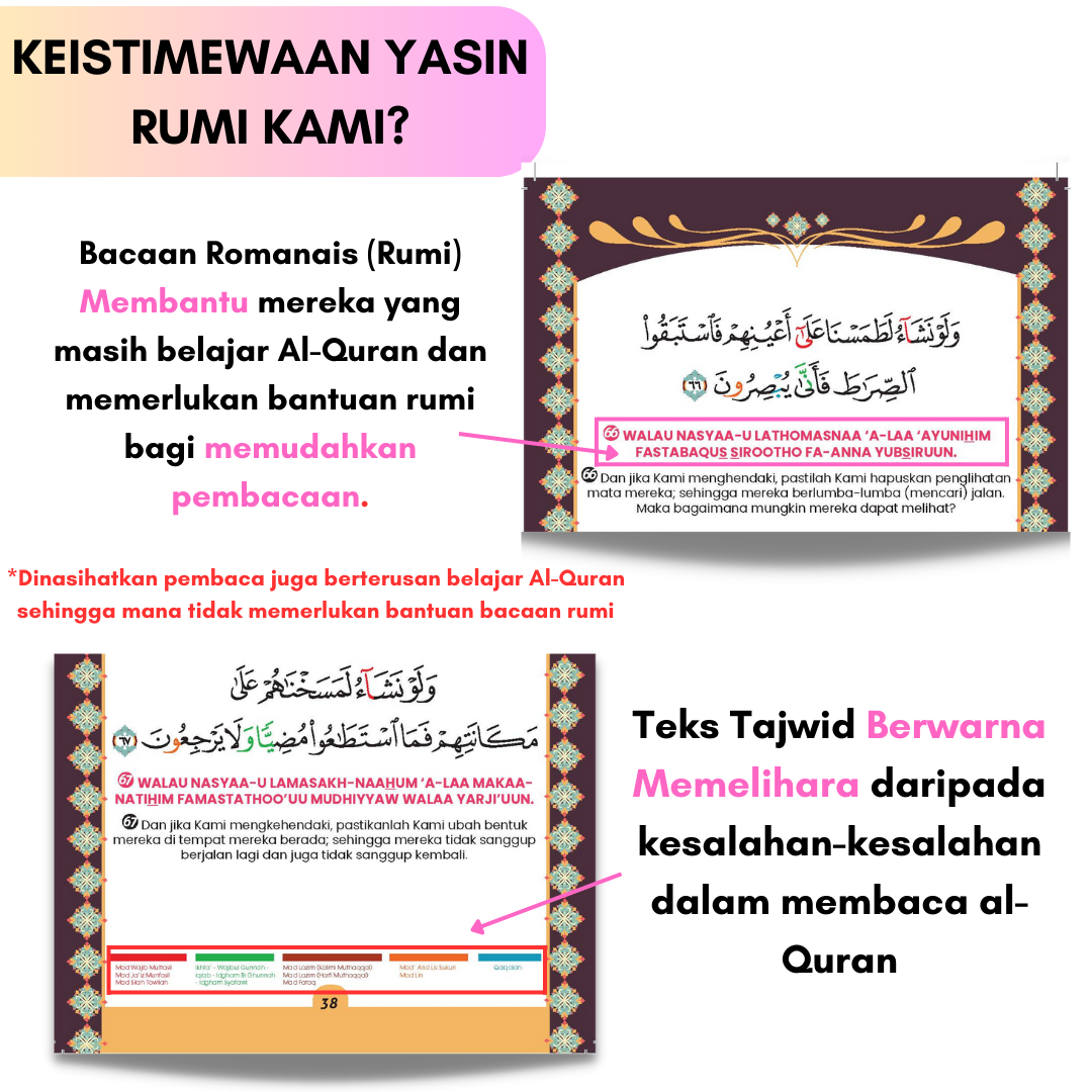 Yasin Rumi-SURAH YASIN, TAHLIL DAN DOA RUMI-Buku Doa-Surah Yassin Door Gift-Door Gift-Buku ...