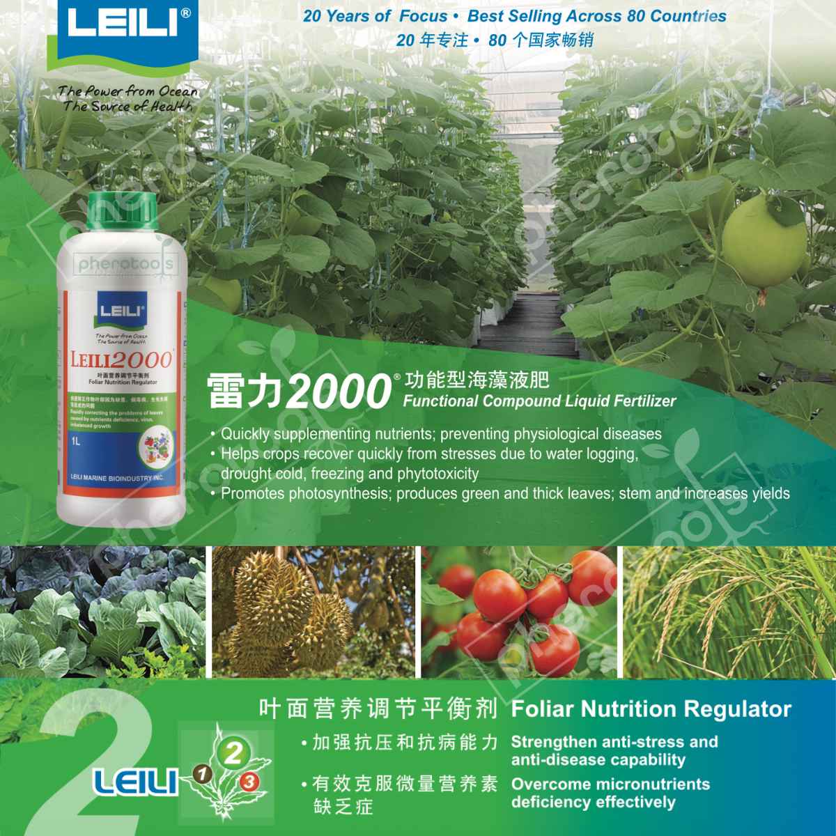 Pherotools LEILI 2000 5L Seaweed Fertilizer Foliar Baja Gardening ...