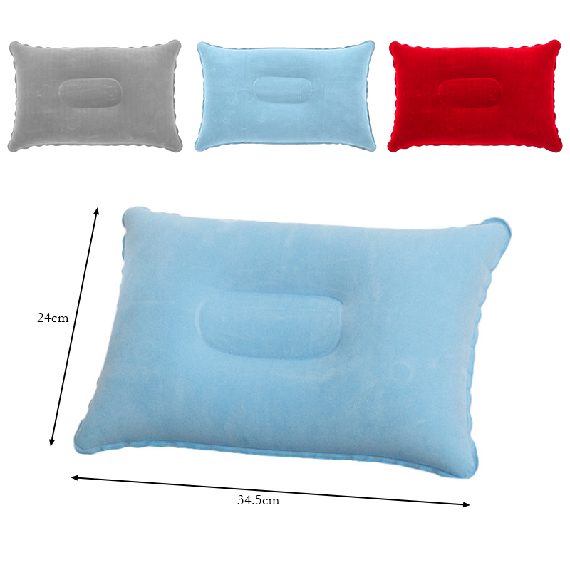 Portable travel Pillow Inflatable bantal PVC Air Pillows Camping Sleep ...