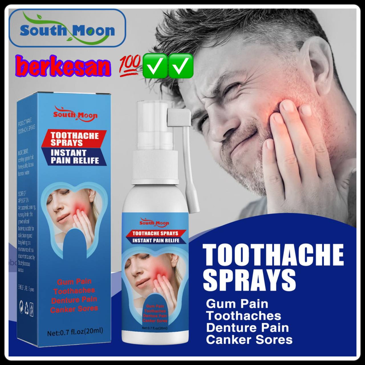 Toothpaste Toothache Spray Semburan Ubat Sakit Gigi Gusi Bengkak ...