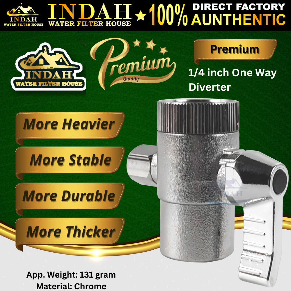 Standard One Way Diverter Valve / Adapter For 1/4" Tube For Installing ...