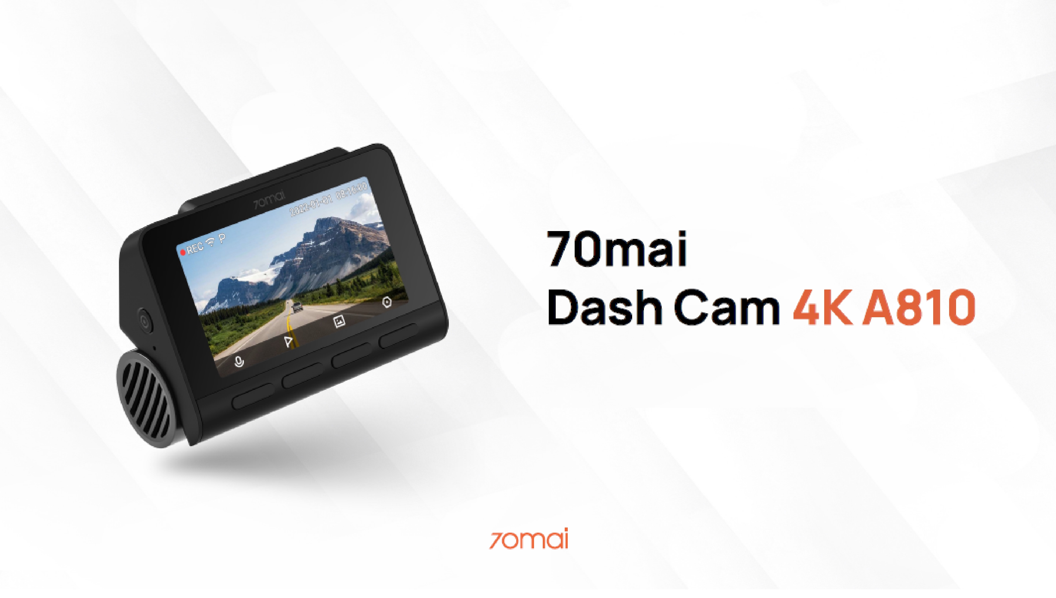 70mai A810 Ultra HD 4K Dash Cam Built-in GPS ADAS 150°FOV Motion Detection Car DVR Support Rear ...