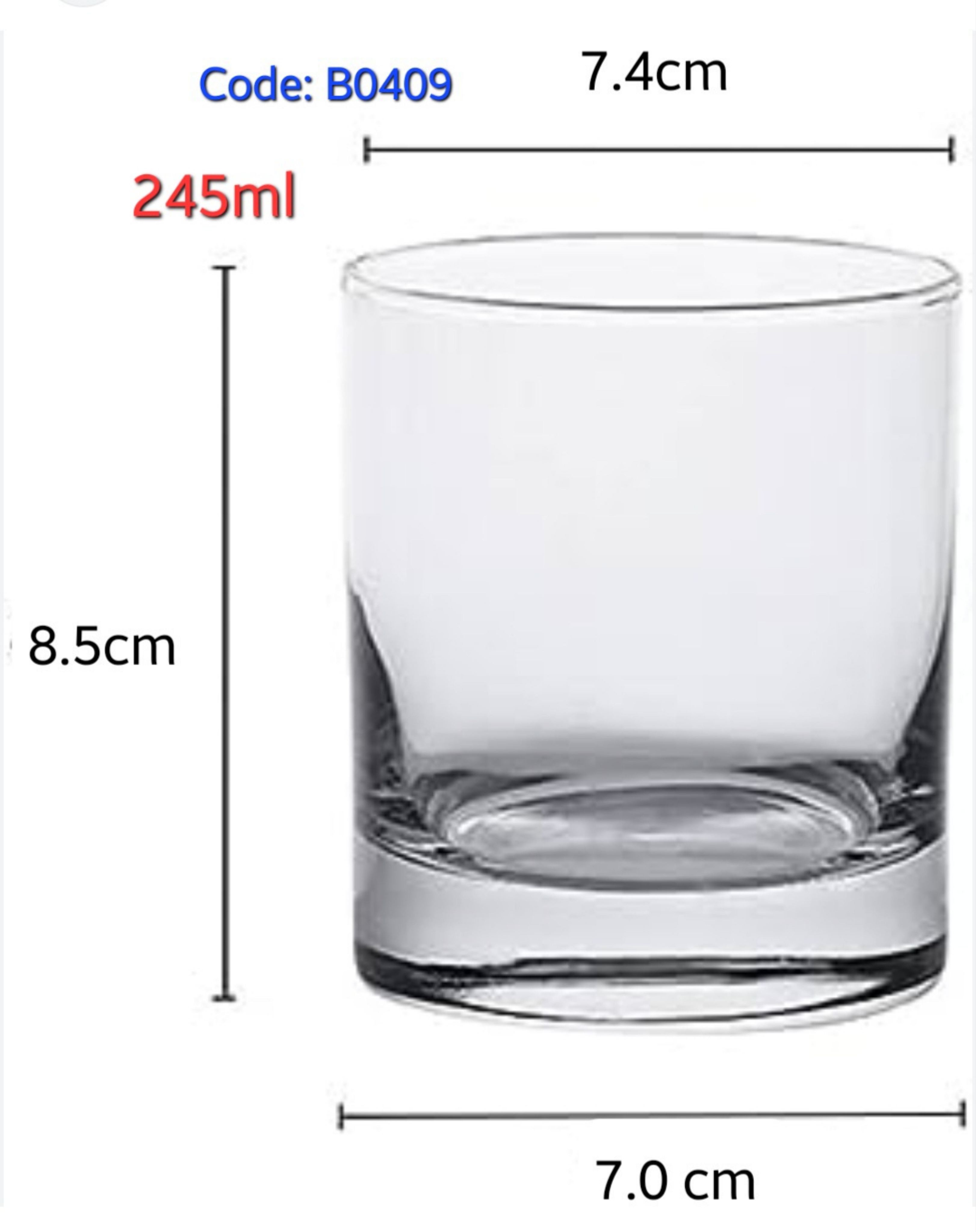 6pcs Ocean Rock Glass 245ml Tumbler 8oz Clear Cup Liquor Dinking Cawan Kaca Minum Cocktail Soft ...