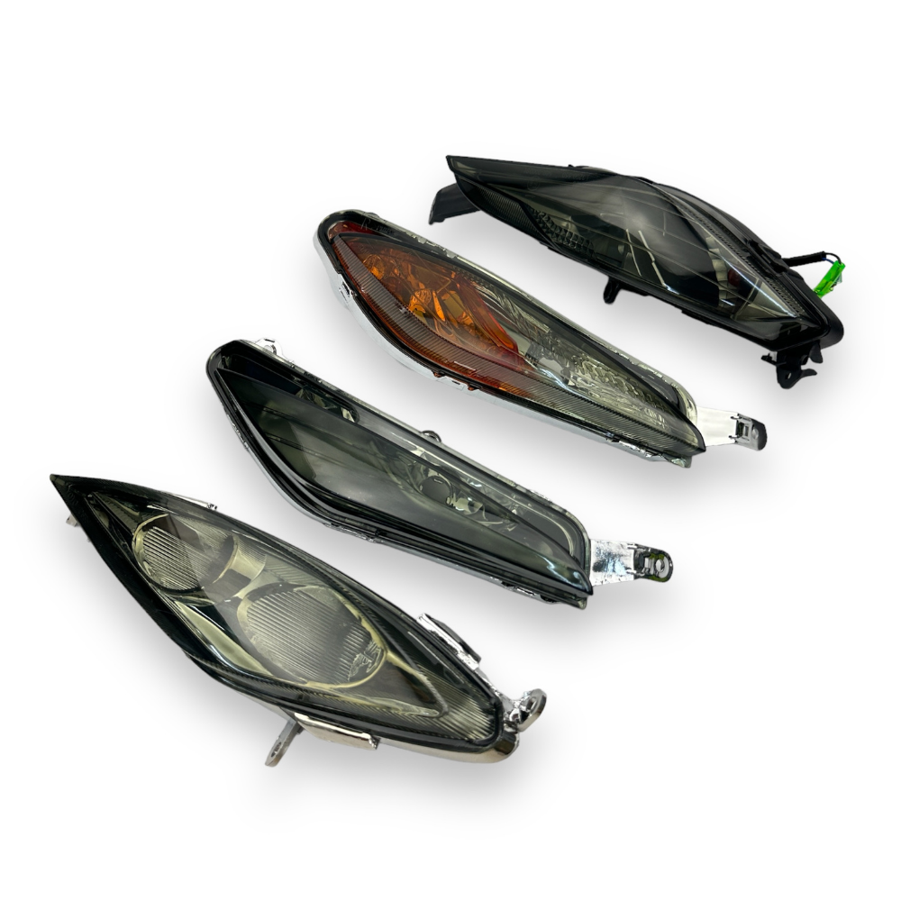 LC135 FRONT SIGNAL SET SMOKE TINTED SIGNAL DEPAN FRONT SIGNAL LAMP SIGNAL LIGHT LC 135 135LC V1 ...
