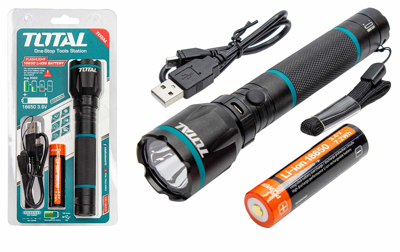 Total Small Flashlight Waterproof LED Touch Light Rechargeable Tourch ...