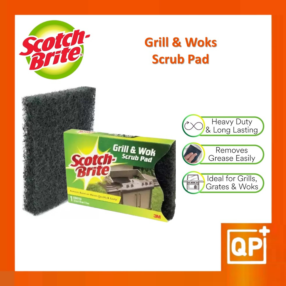 3M SCOTCH BRITE GRILL & WOK SCRUB PAD - HEAVY DUTY LONG LASTING l 白洁布 ...