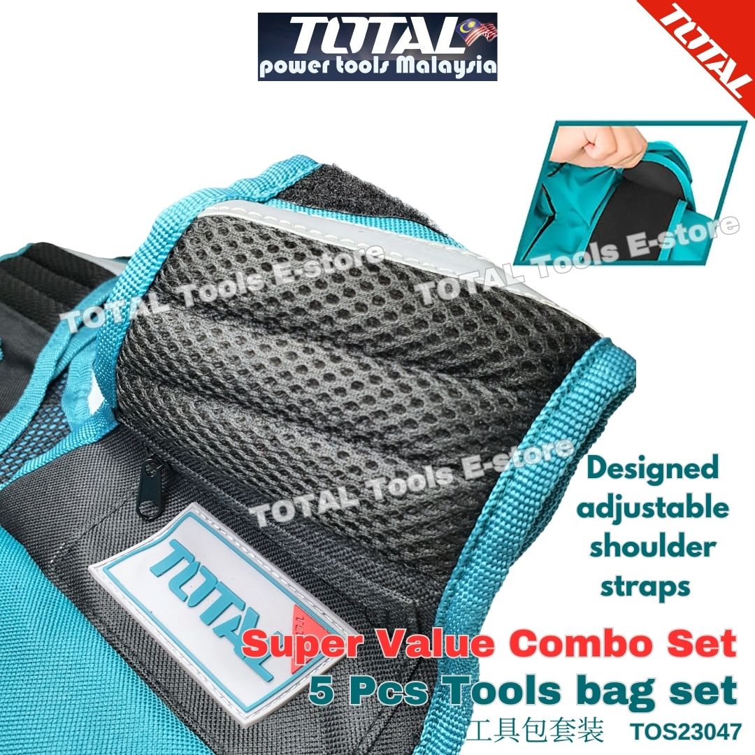 TOTAL Value Pack Combo Tools Bag 5 Pcs Set 工具包套装 - TOS23047 | Shopee ...