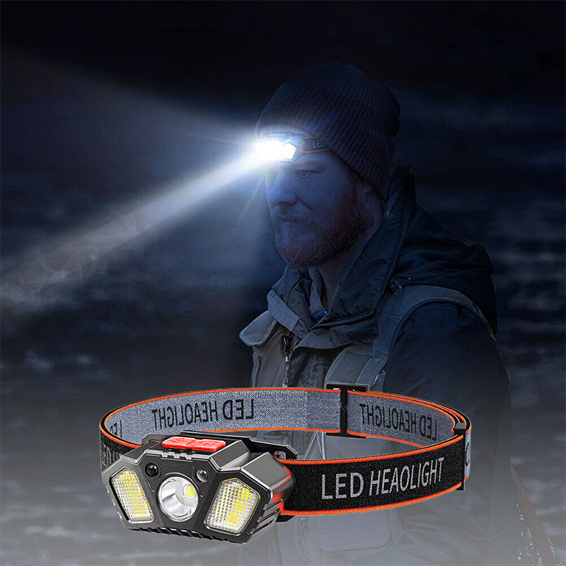 𝗪𝗔𝗩𝗘 𝗦𝗘𝗡𝗦𝗢𝗥 》Rechargeable Camping LED Head Light Waterproof Outdoor ...