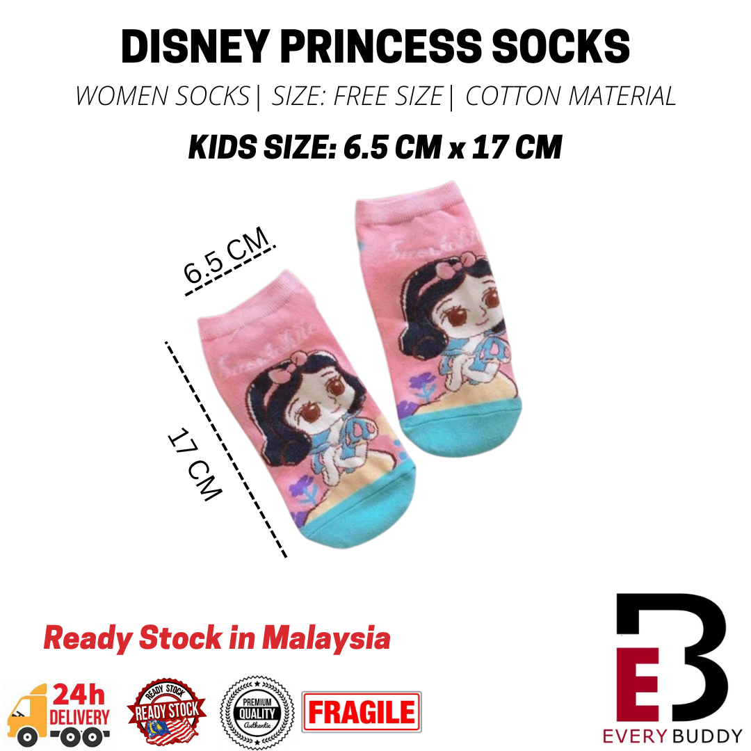 Ready Stock Disney princess Mermaid Cute cartoon socks kids socks girls ...