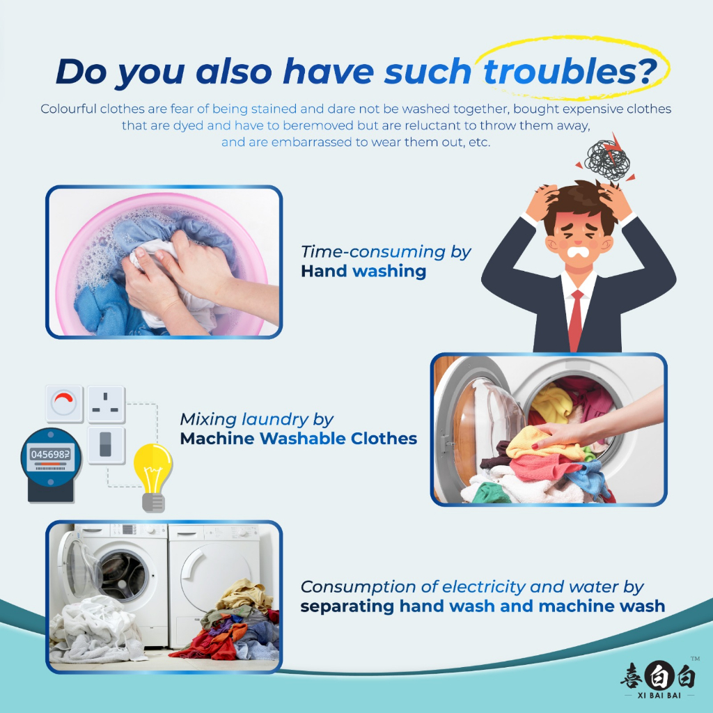 Xibaibai 喜白白 (Reusable) Laundry Anti-String Dyeing Sheet 防染巾PENYERAP ...