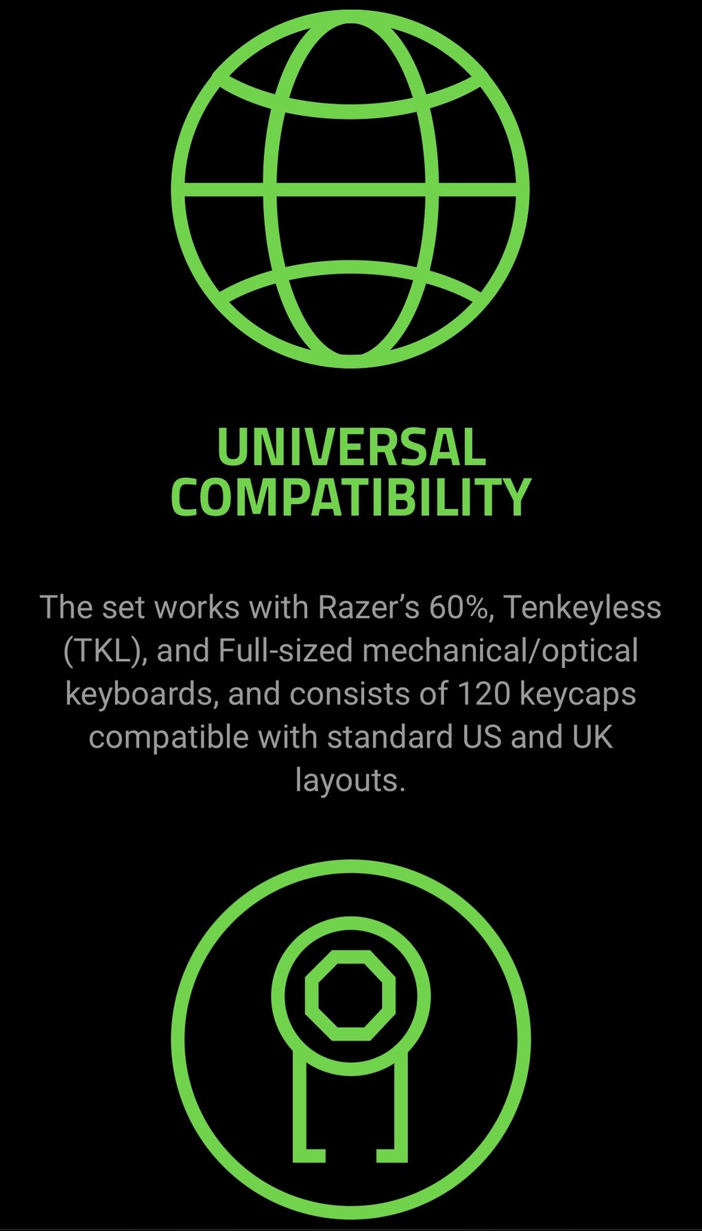 Razer PBT Keycap + Coiled Cable Upgrade Set - Colored Doubleshot PBT ...