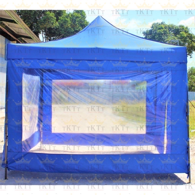 TKTT Canopy Side Wall Foldable Tent Side Cover Transparent Full Side ...