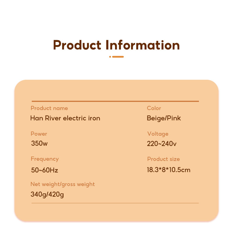 HAN RIVER Iron Folding Handle Electric Iron Mini Iron Travel Quick ...