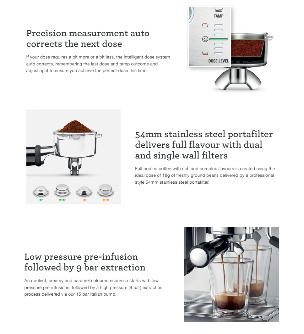 Breville BES876 Barista Express Impress Espresso Coffee Machine with ...