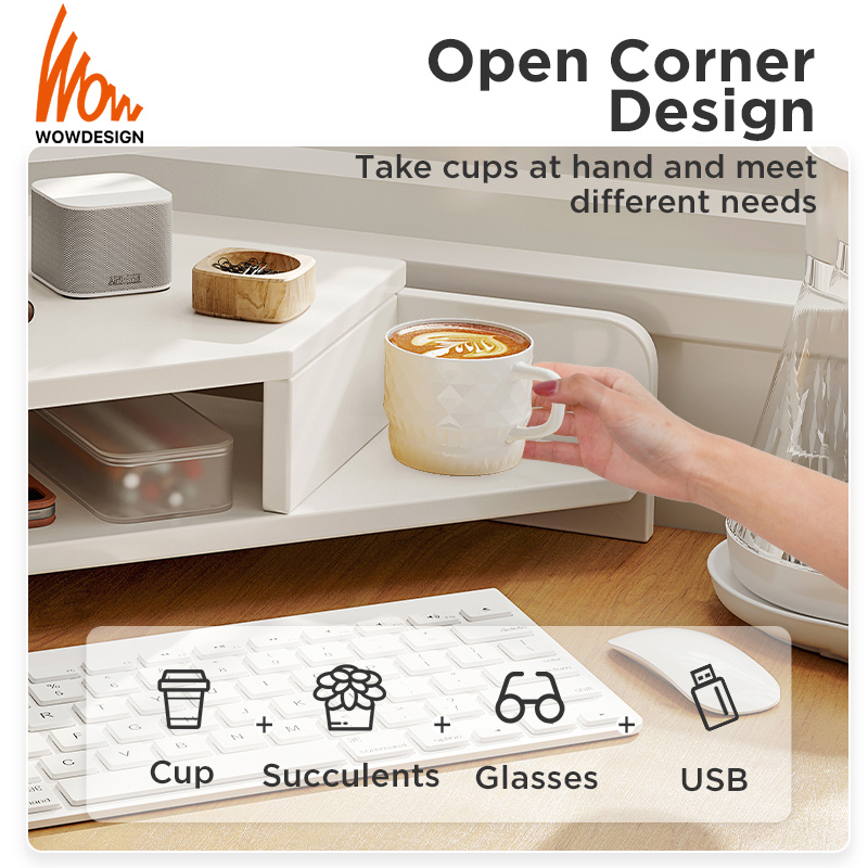 1/2 Tier Screen Monitor Shelf Monitor Stand Desktop Computer Rack Desk ...