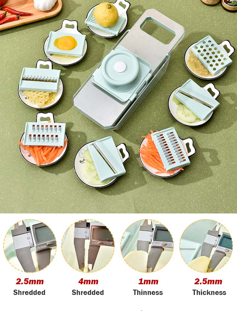 New 8in1 Multifunction Slicer for Kitchen Vegetable Chopper Mandoline ...