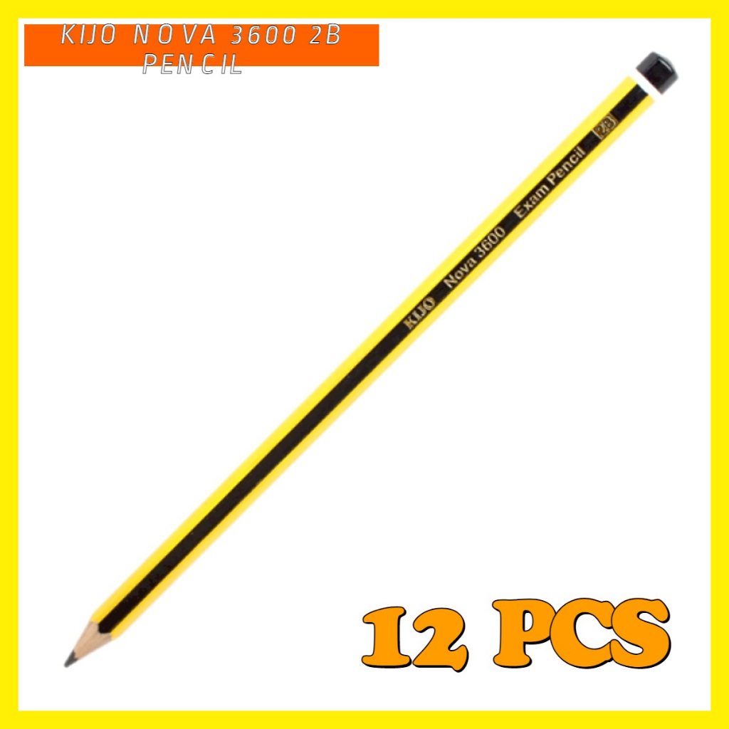 2B Pencil KIJO Nova 3600 2B Exam Pencil X 12-PCS [Set of 12pcs] 2B铅笔 ...
