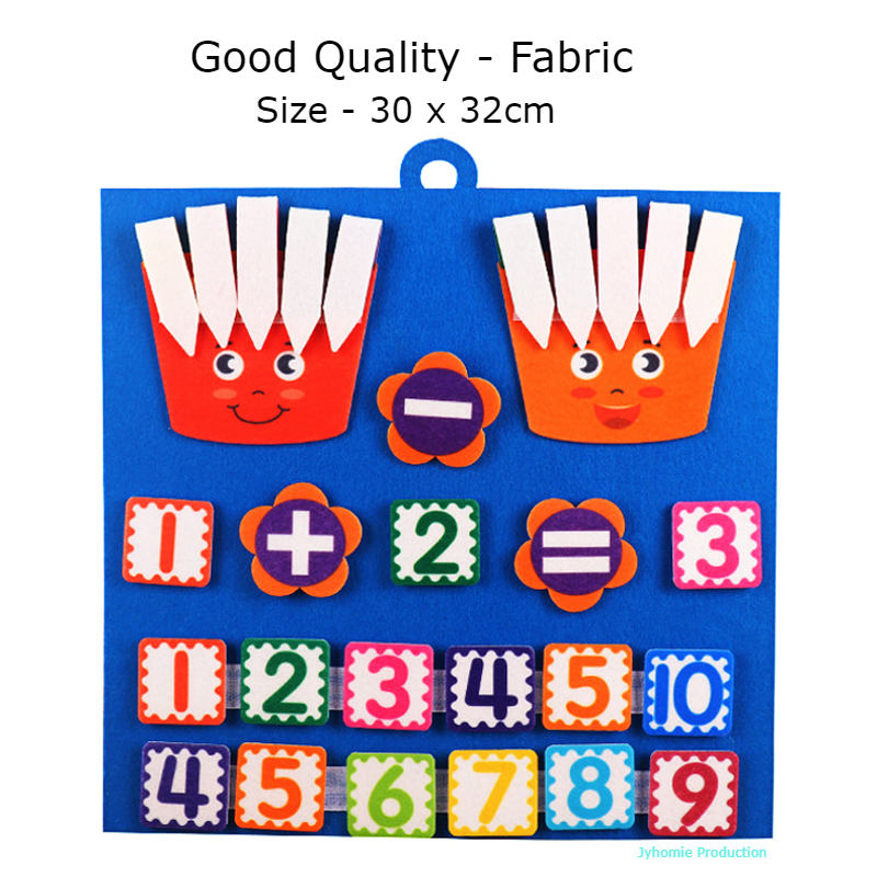 Early Learning Kid Montessori Toy Learn Math Sticker Reusable Mainan ...