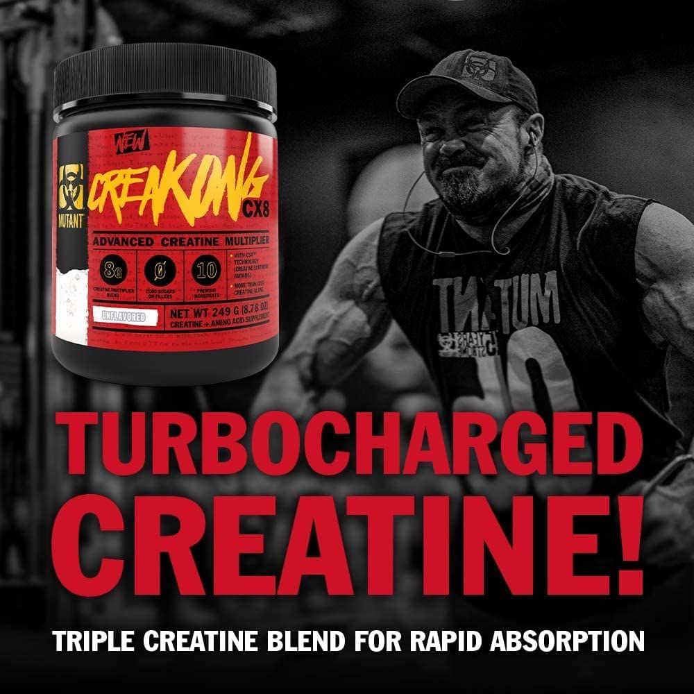 Mutant CREAKONG CX8, Creatine Monohydrate + Amino Acid Supplement, 249g ...