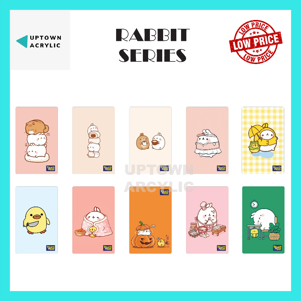 (CUTE RABBIT SERIES ) Touch n Go Card Sticker Cover (Waterproof, High ...
