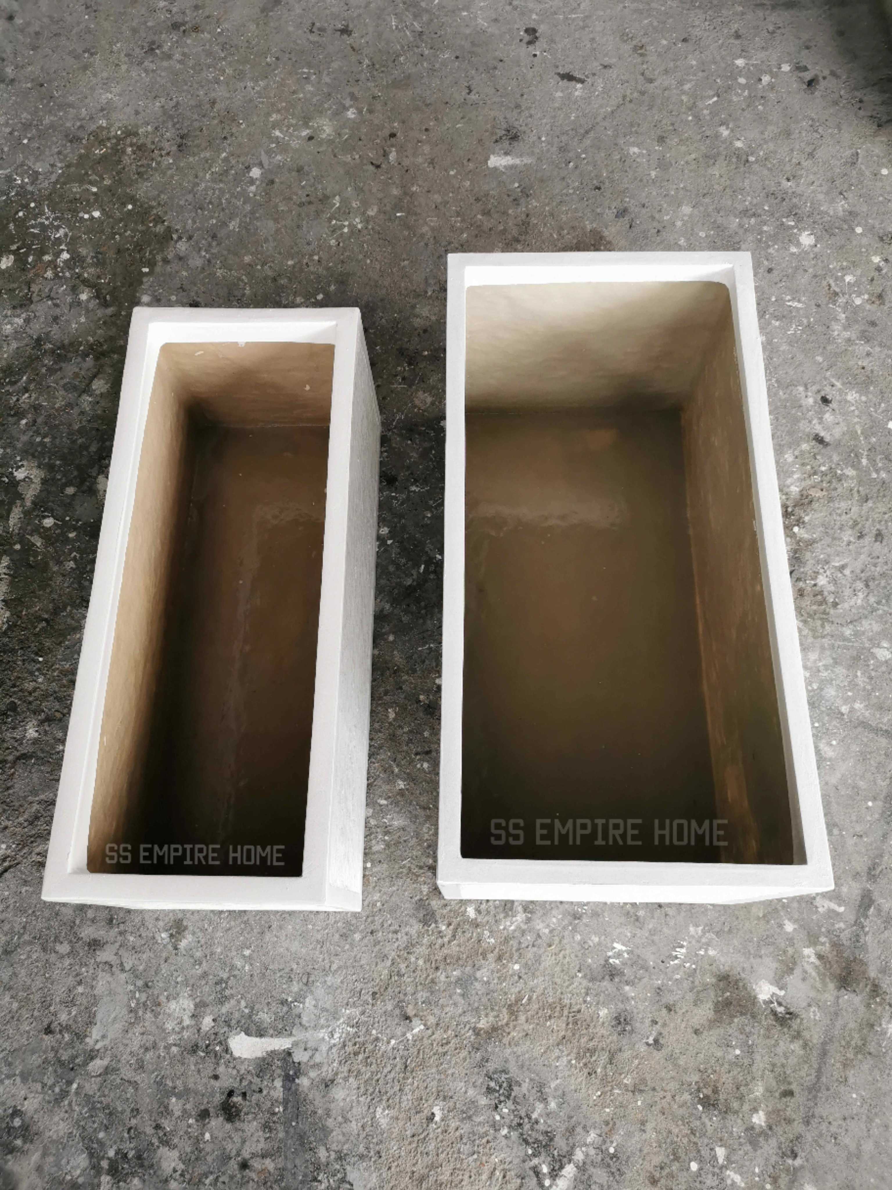 RUDI PB7 Grey Black Texture Planter box Fiberglass Flower Pot Pasu ...