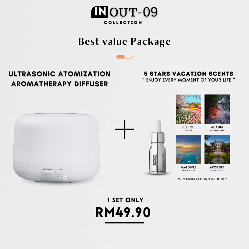 InOut09 Ultrasonic Diffuser Air Humidifier MUJI 300ML Aroma Diffuser ...