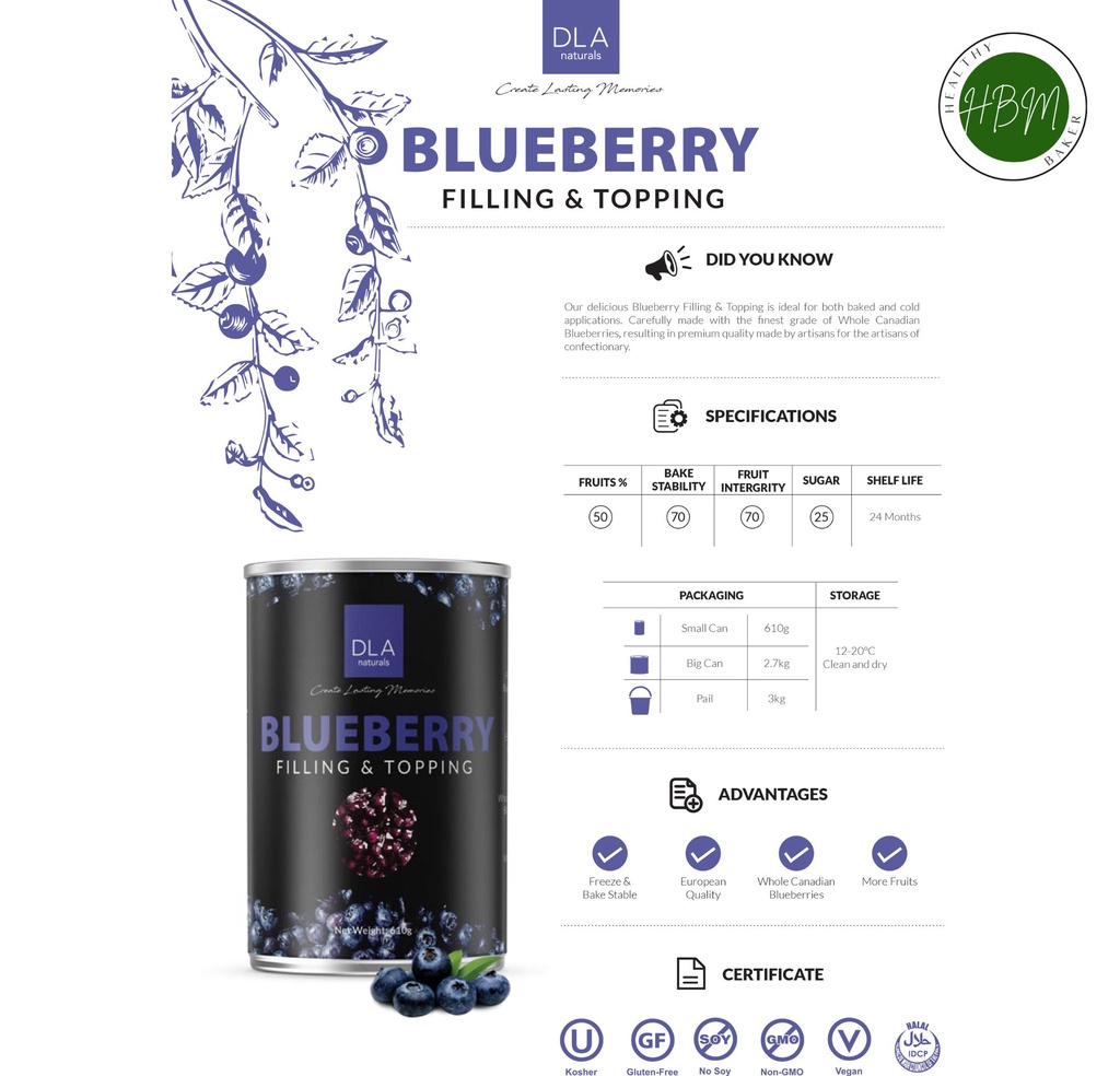 DLA LAFRUTA 50% FRUIT Filling & Topping - Raspberry / Mango / Blueberry ...