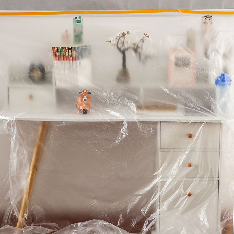 Disposable furniture dust cover decoration plastic protective film ...