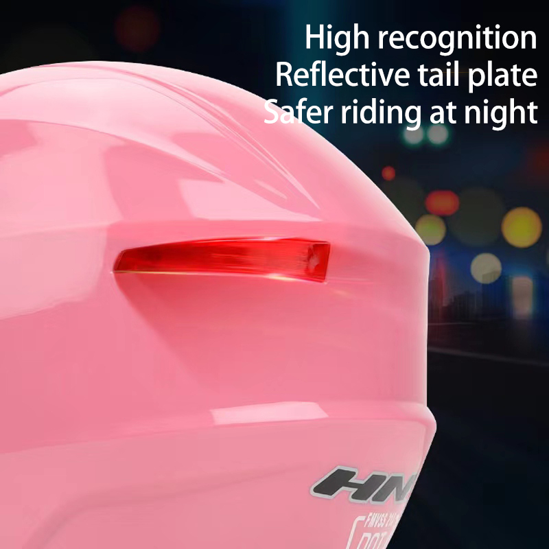 HNJ Motorcycle Helmet Half Cut Open Face (Suit All 56-62CM) Pink Adult ...