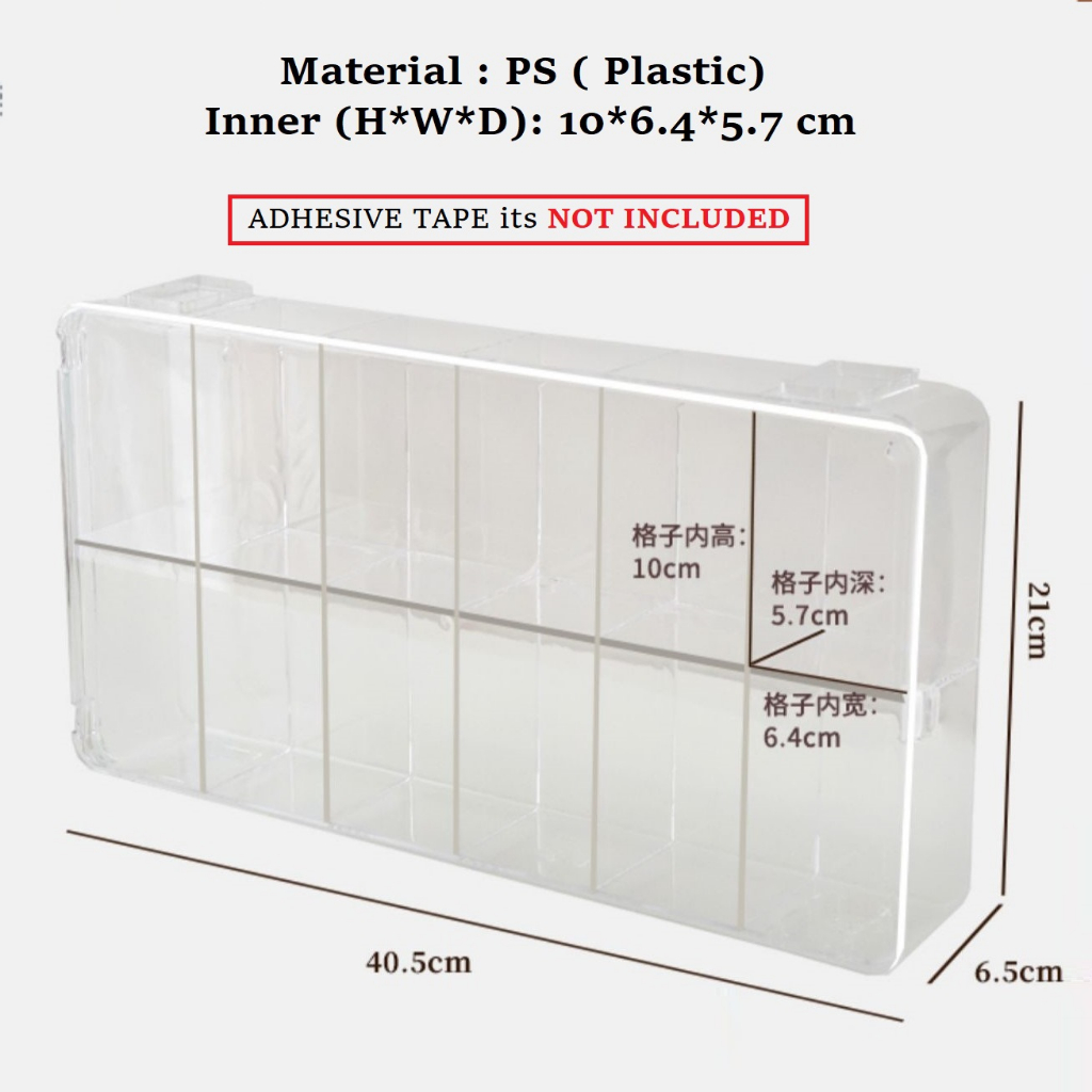 Doll Toy Display Storage Box Multi Slot Divider Acrylic Transparent ...